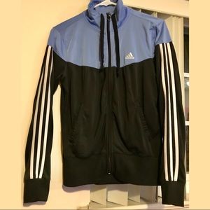 adidas | Jackets & Coats | Adidas Jacket Black And Blue | Poshmark